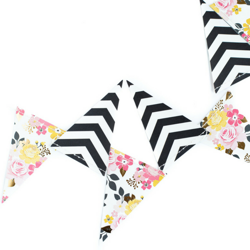 Floral and Stripes Pennant Banner – Jollity & Co