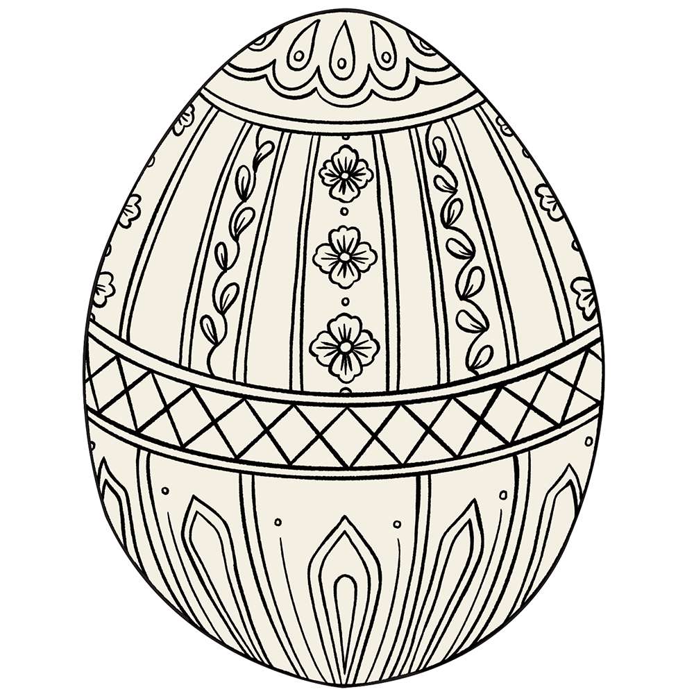 easter egg decorating coloring pages