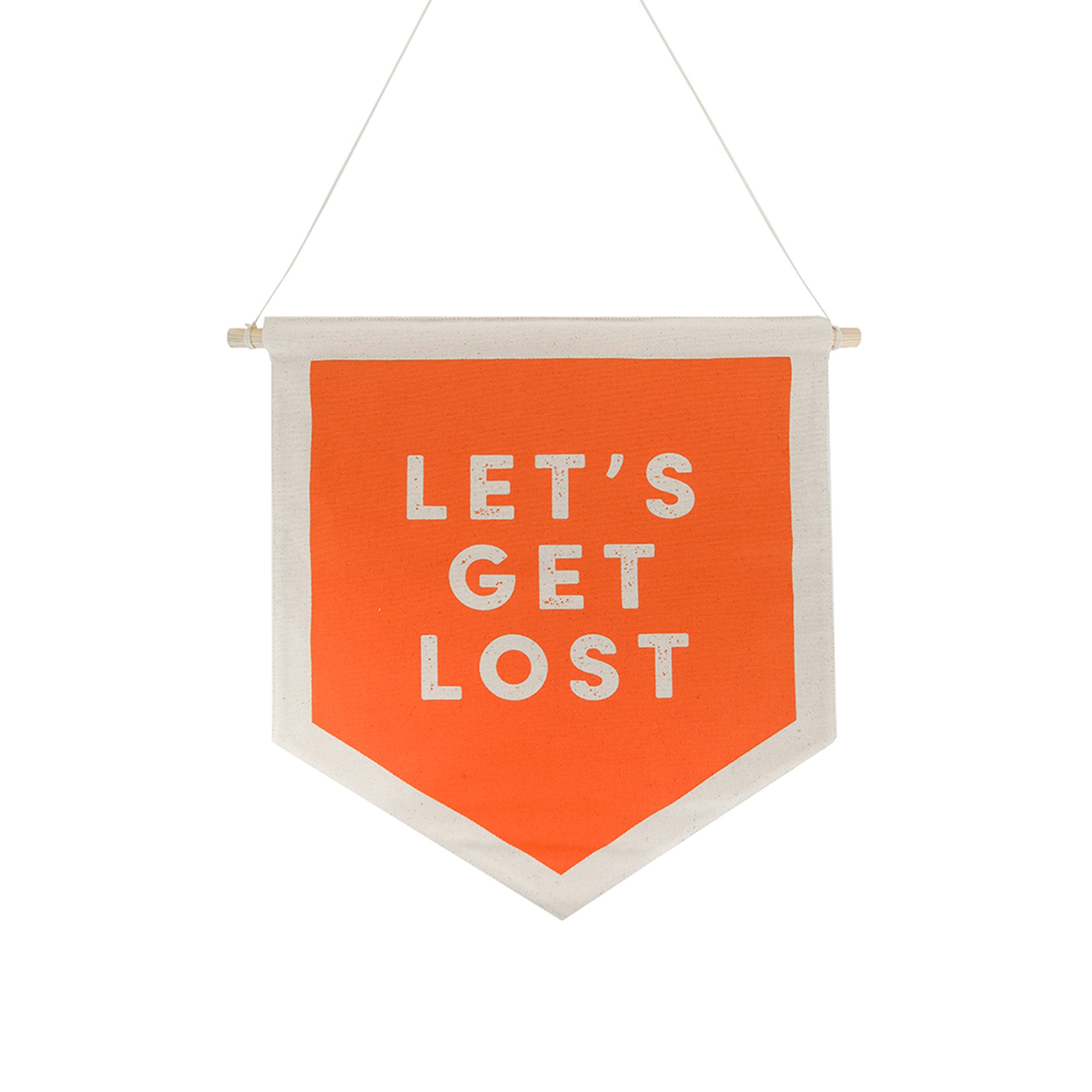 Camp Explorer Lets Get Lost Canvas Banner – Jollity & Co