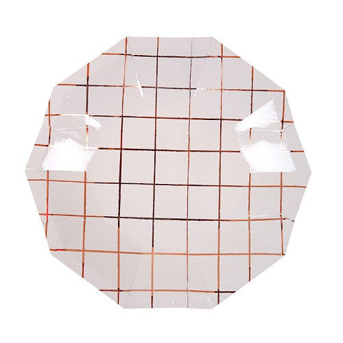 Rose Gold Grid Plates - 2 Size Options – Jollity & Co