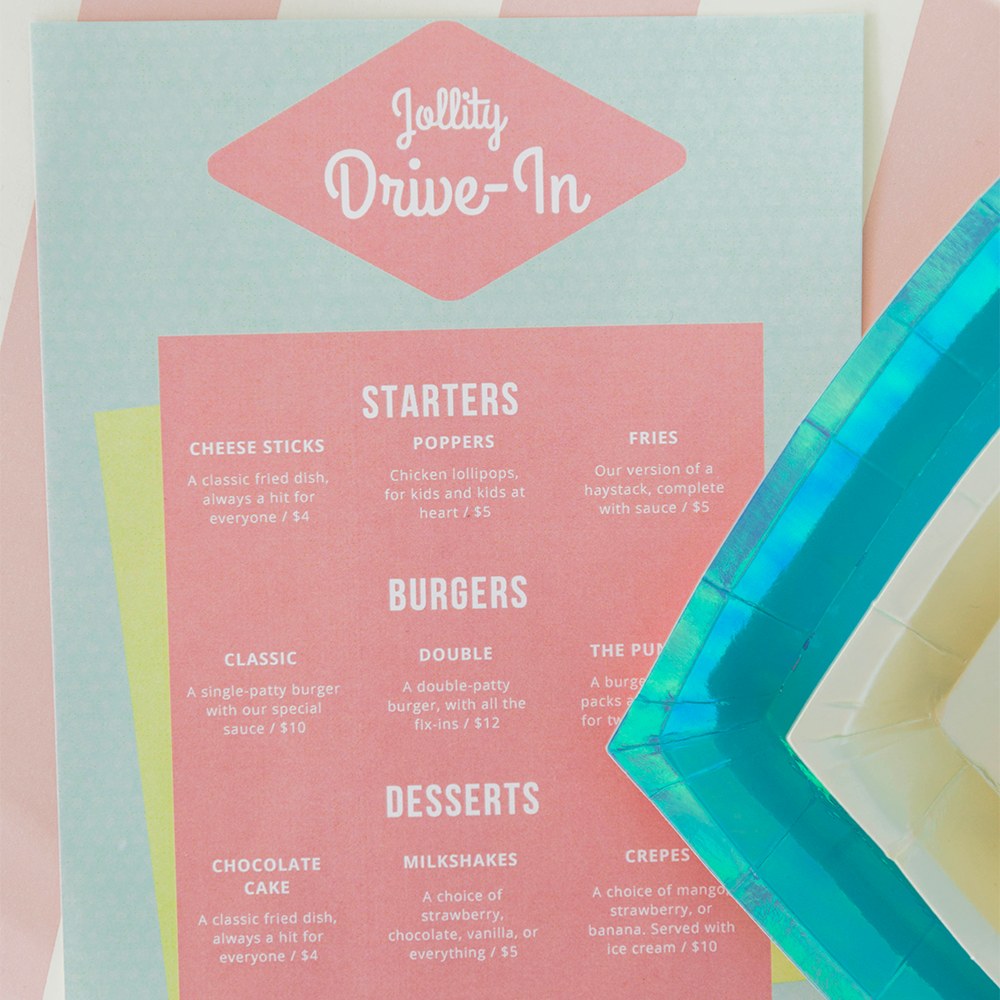 Jollity Diner Printable – Jollity & Co