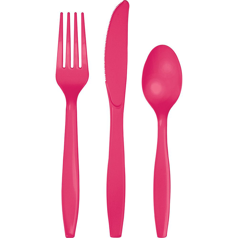 Magenta Plastic Flatware – Jollity & Co