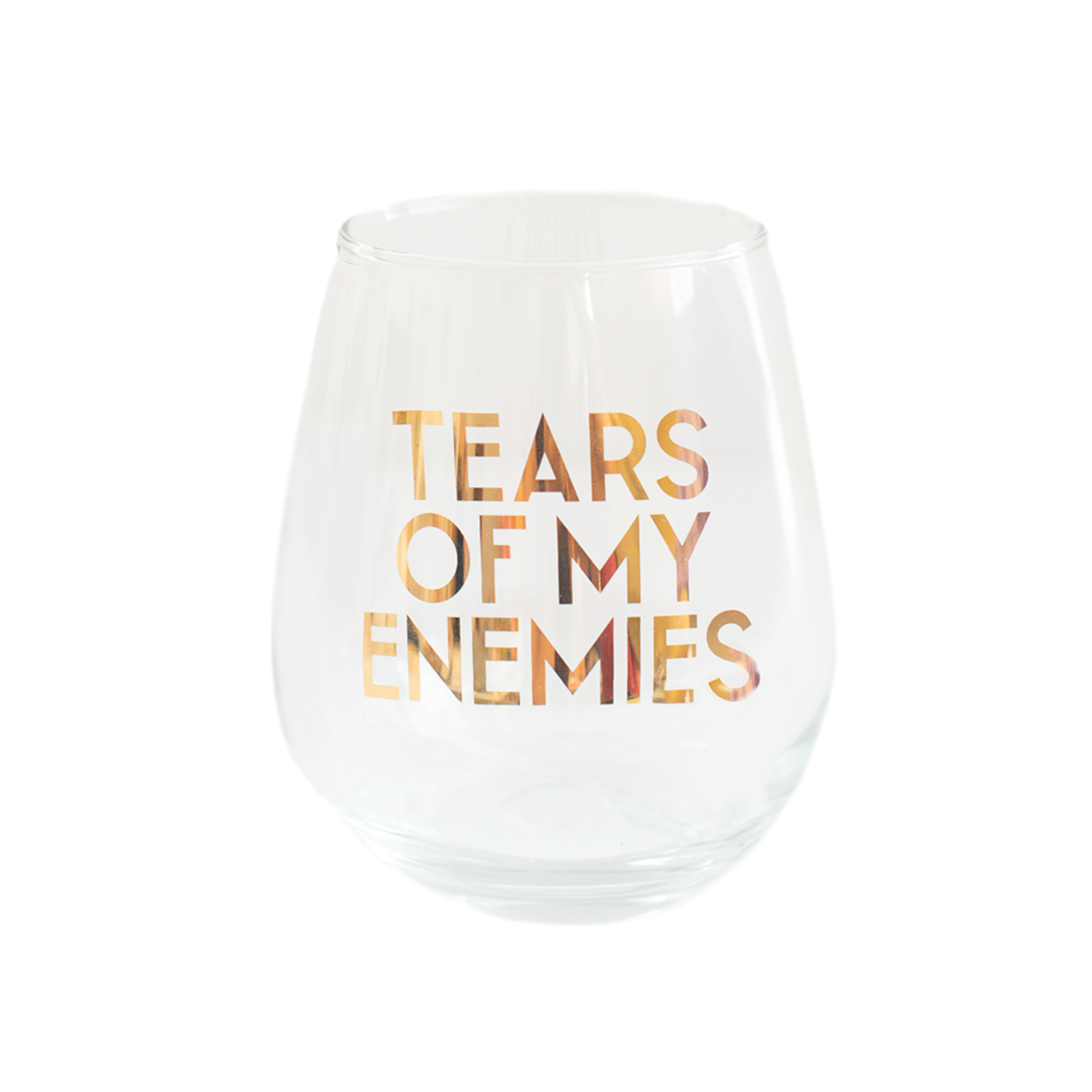 "Tears of My Enemies" Witty Wine Glass – Jollity & Co