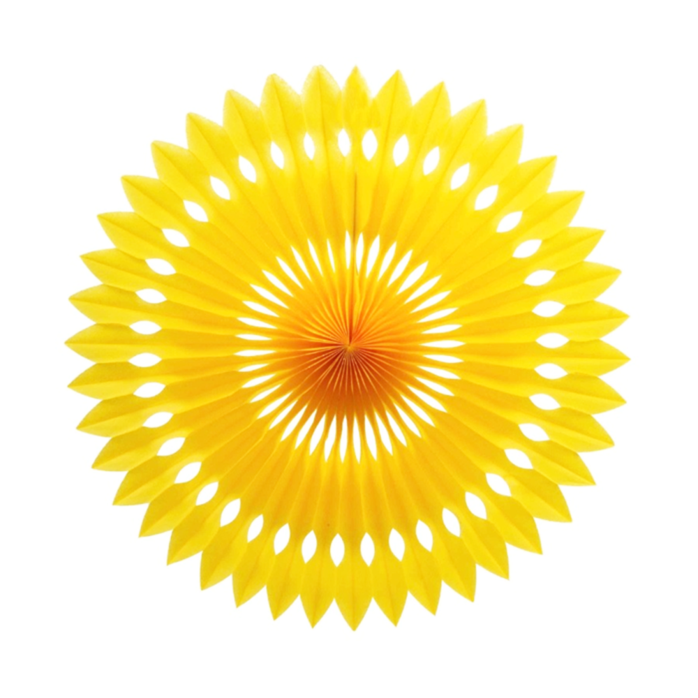 Yellow Paper Fans, 5 Sizes – Jollity & Co