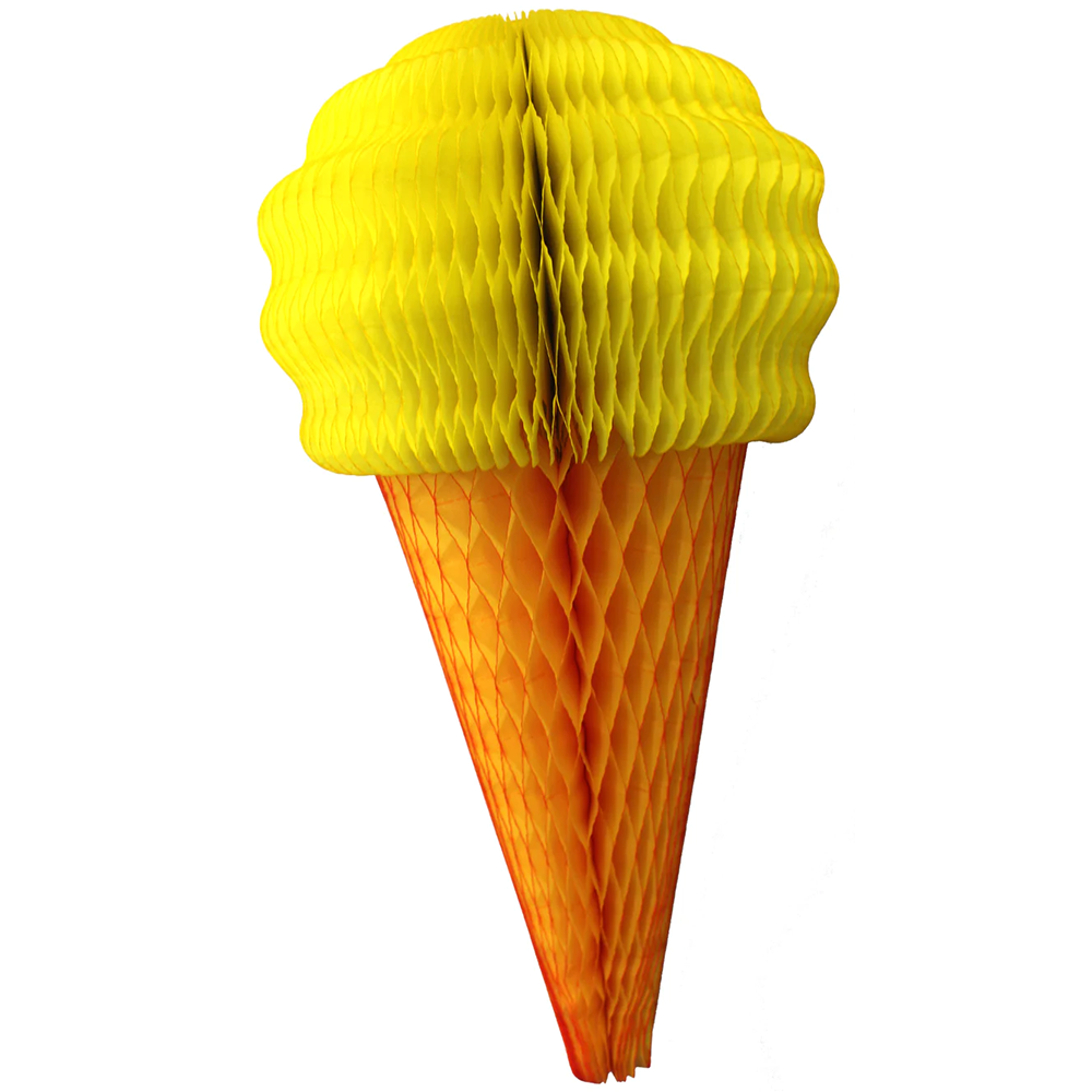 Honeycomb Ice Cream Cone - Yellow – Jollity & Co